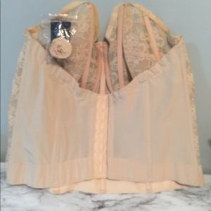 Elila | Intimates & Sleepwear | Elila Lace Strapless Longline Bra Nude ...